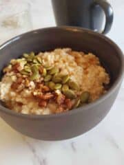 Maple Oatmeal - Easy, healthy breakfast in 5 minutes - Hint of Healthy