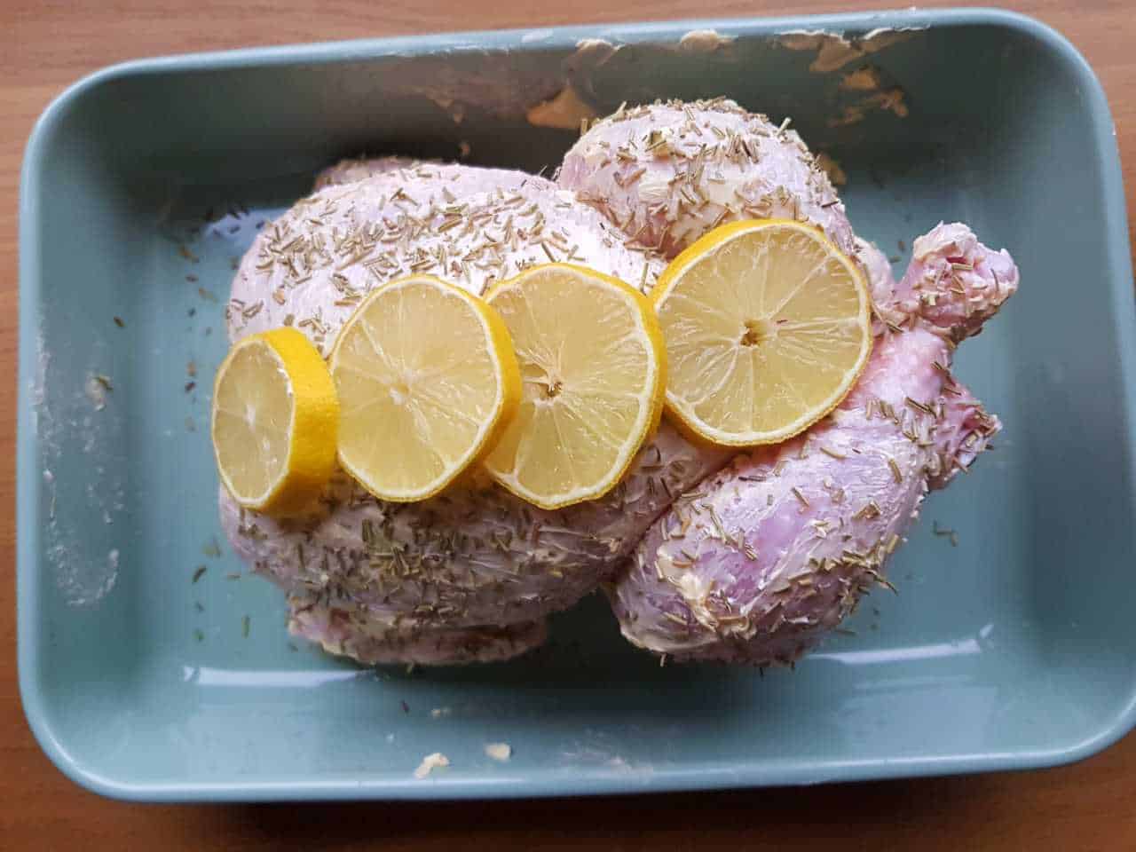 Roast chicken with lemon and rosemary | Hint of Healthy
