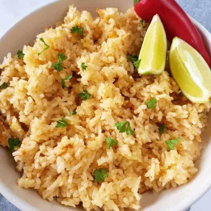 Easy Chili Lime Rice (4 Ingredients!) - Hint of Healthy