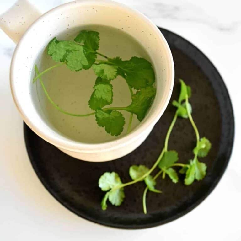 Cilantro Tea {Easy & Refreshing Drink} - Hint of Healthy
