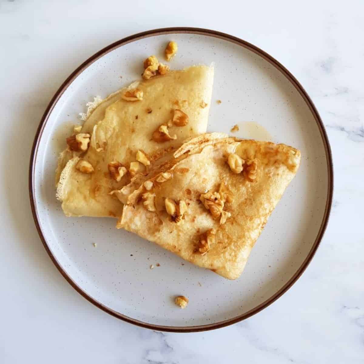 Crepes with Almond Milk {Easy Thin Pancakes} - Hint of Healthy