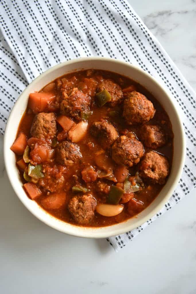 Slow Cooker Meatball Stew {Easy & Tasty} - Hint of Healthy
