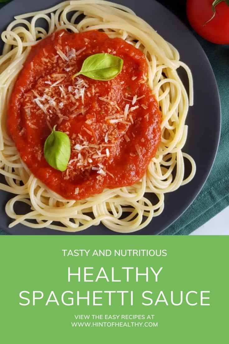 Healthy Spaghetti Sauce - Super Easy! - Hint of Healthy