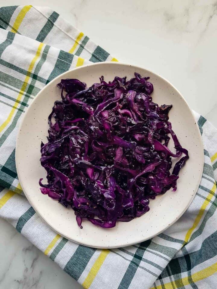 Sauteed Red Cabbage - Hint of Healthy