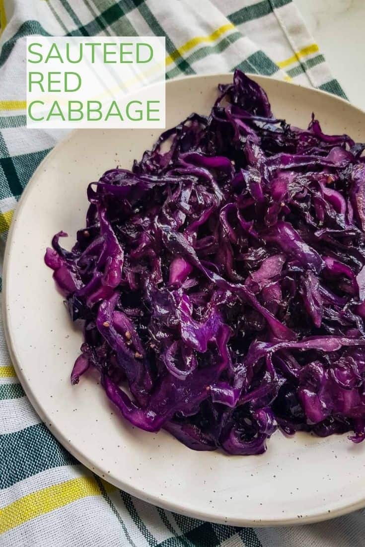 Sauteed Red Cabbage - Hint of Healthy