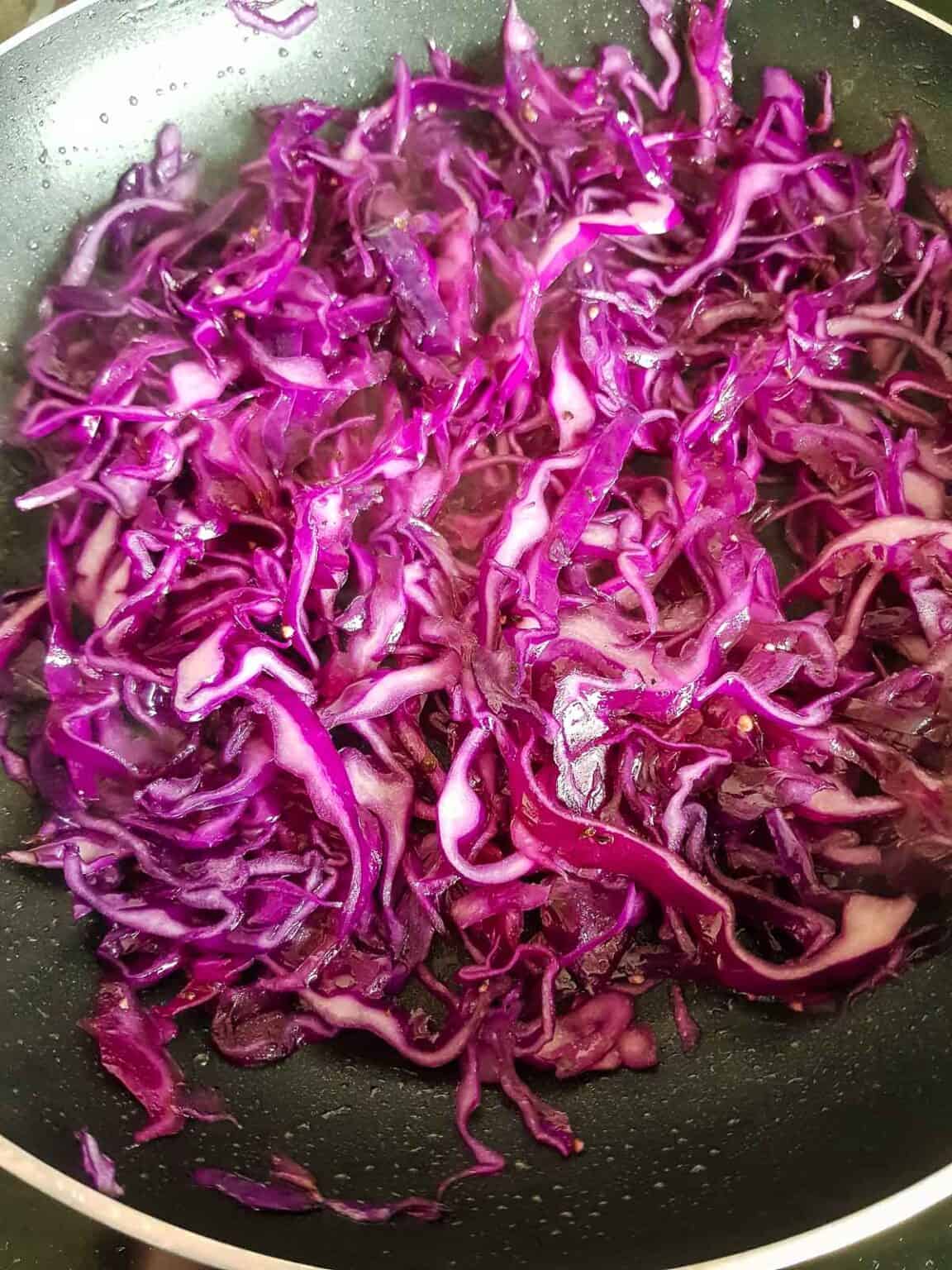 Sauteed Red Cabbage - Hint of Healthy