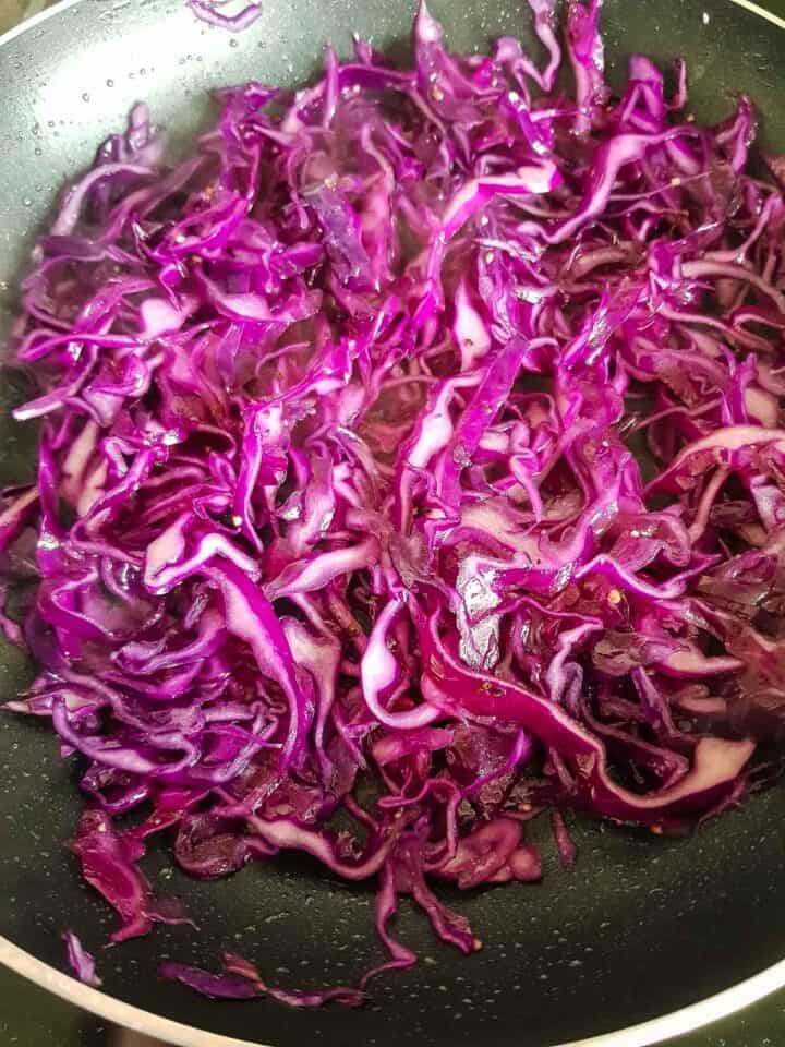 Sauteed Red Cabbage - Hint of Healthy