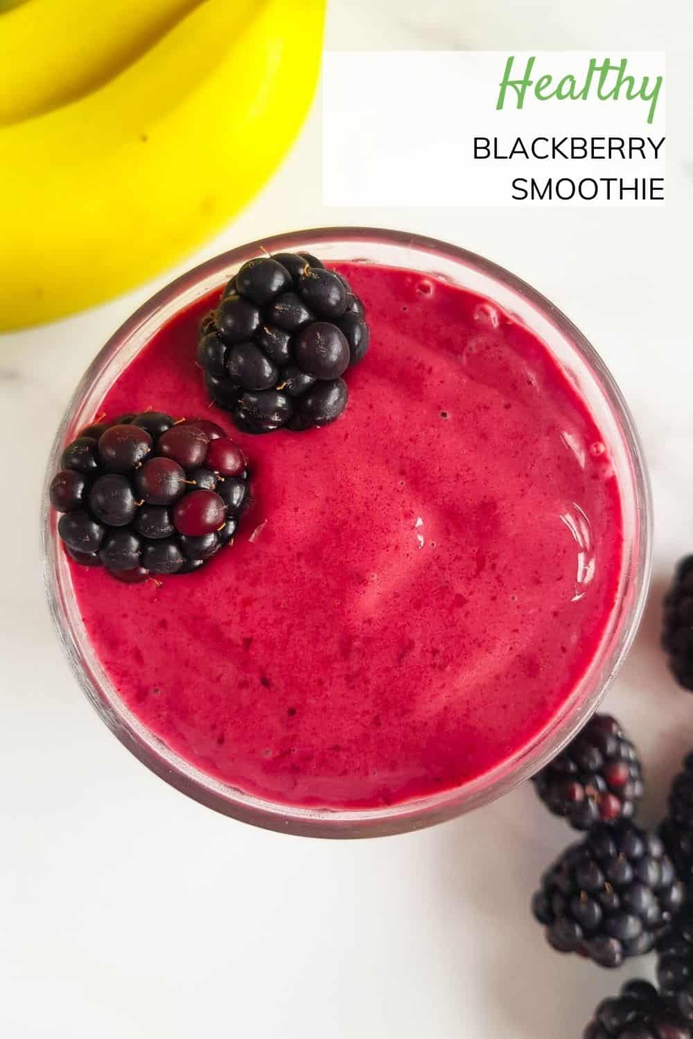 Blackberry Smoothie - Only 3 Ingredients! - Hint of Healthy