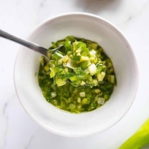 Ginger Scallion Sauce - Only 4 Ingredients! - Hint of Healthy