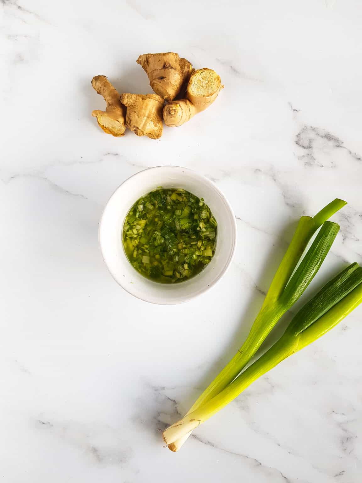 Ginger Scallion Sauce - Only 4 Ingredients! - Hint of Healthy