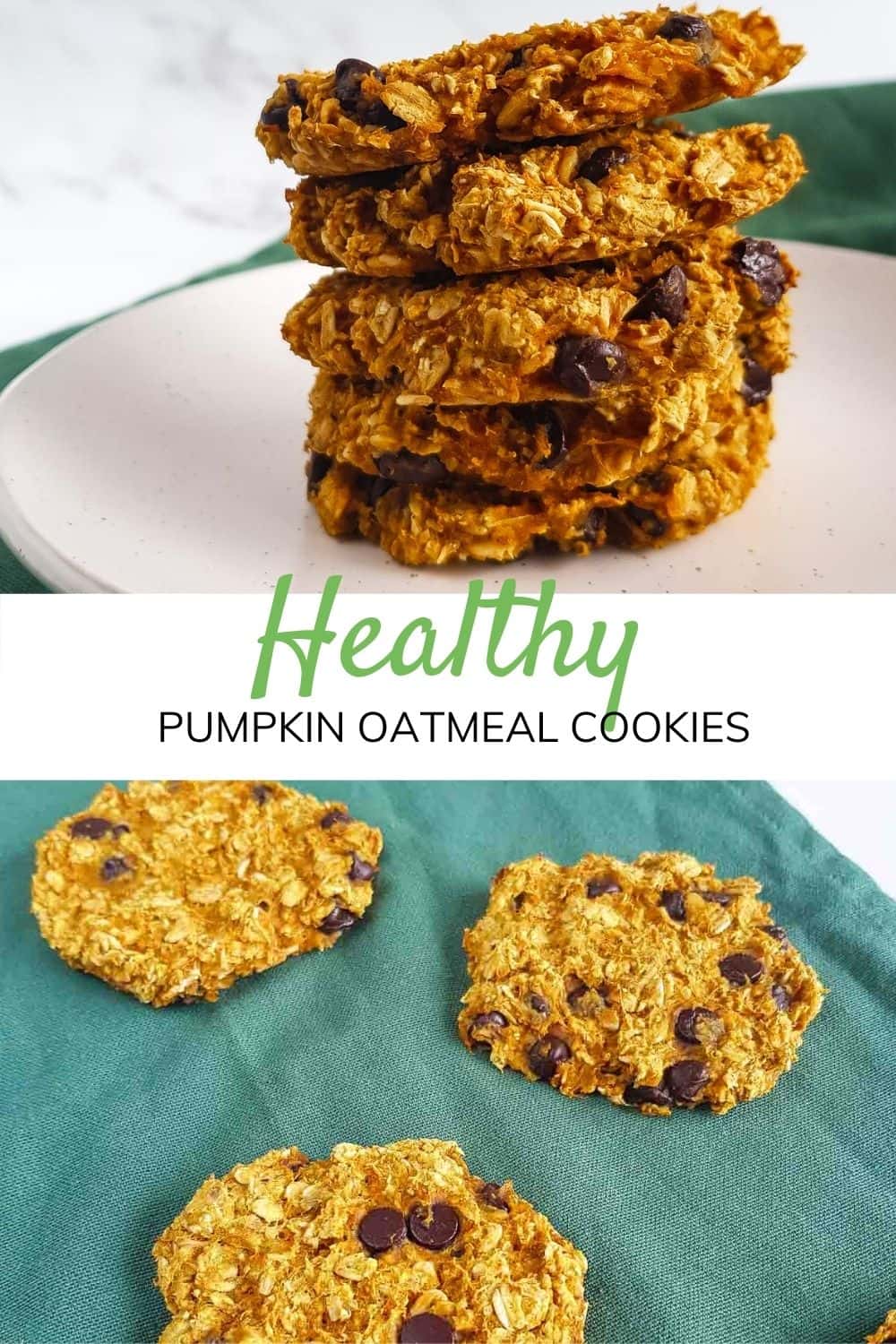 Pumpkin Oatmeal Cookies - Healthy & Tasty! - Hint of Healthy
