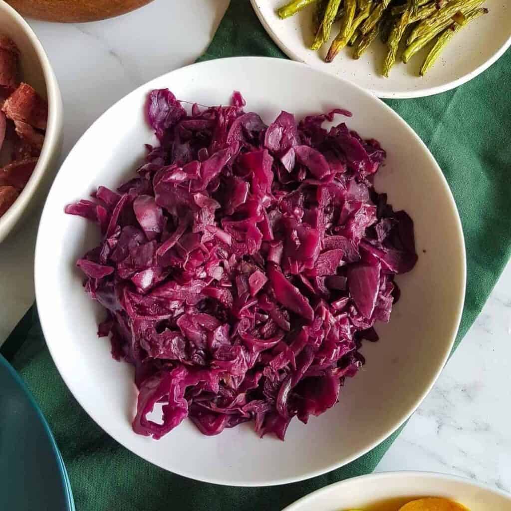 Slow Cooker Red Cabbage - Easy Side Dish - Hint of Healthy