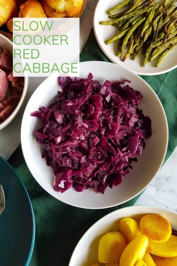 Slow Cooker Red Cabbage - Easy Side Dish - Hint of Healthy