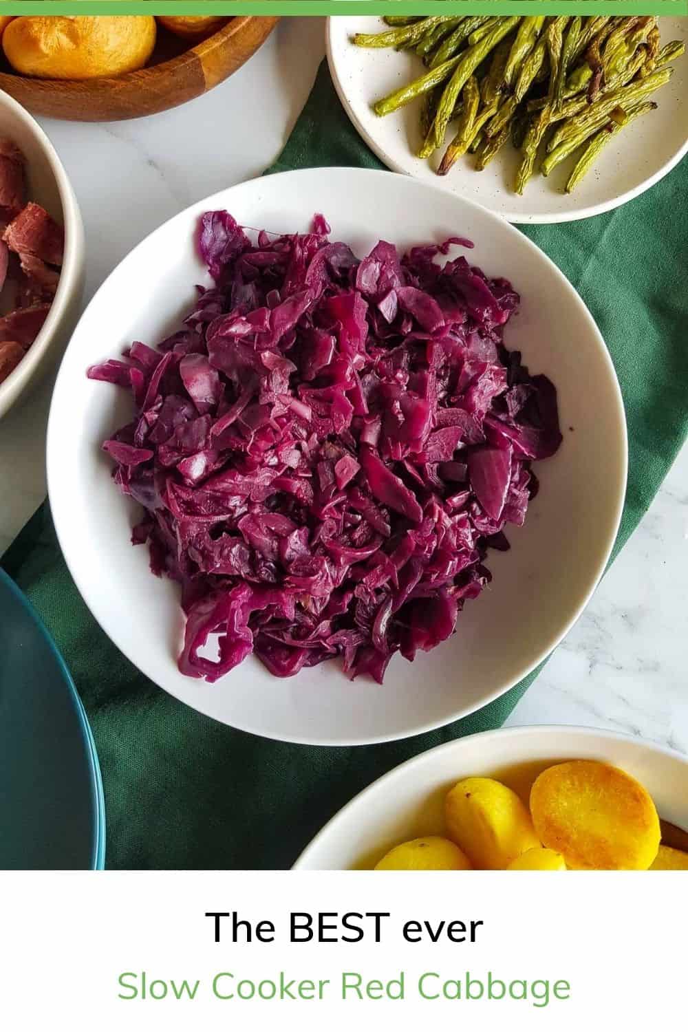 Slow Cooker Red Cabbage - Easy Side Dish - Hint of Healthy