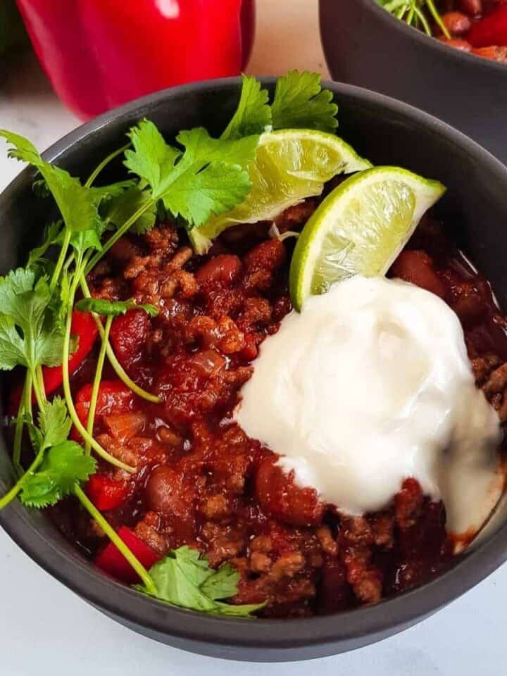 Mixed Bean Chilli {Healthy & Vegan!} - Hint of Healthy