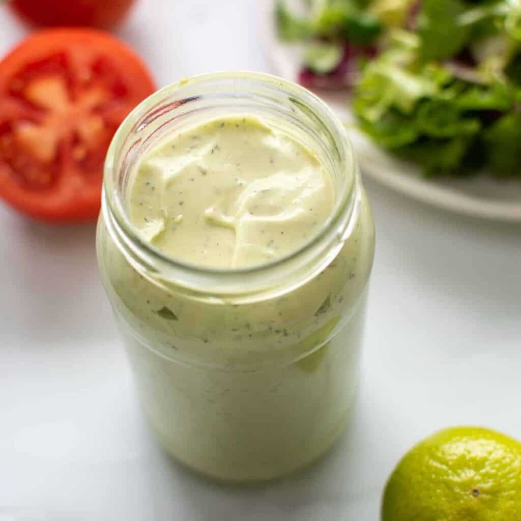 Homemade Avocado Lime Ranch Dressing - Hint of Healthy
