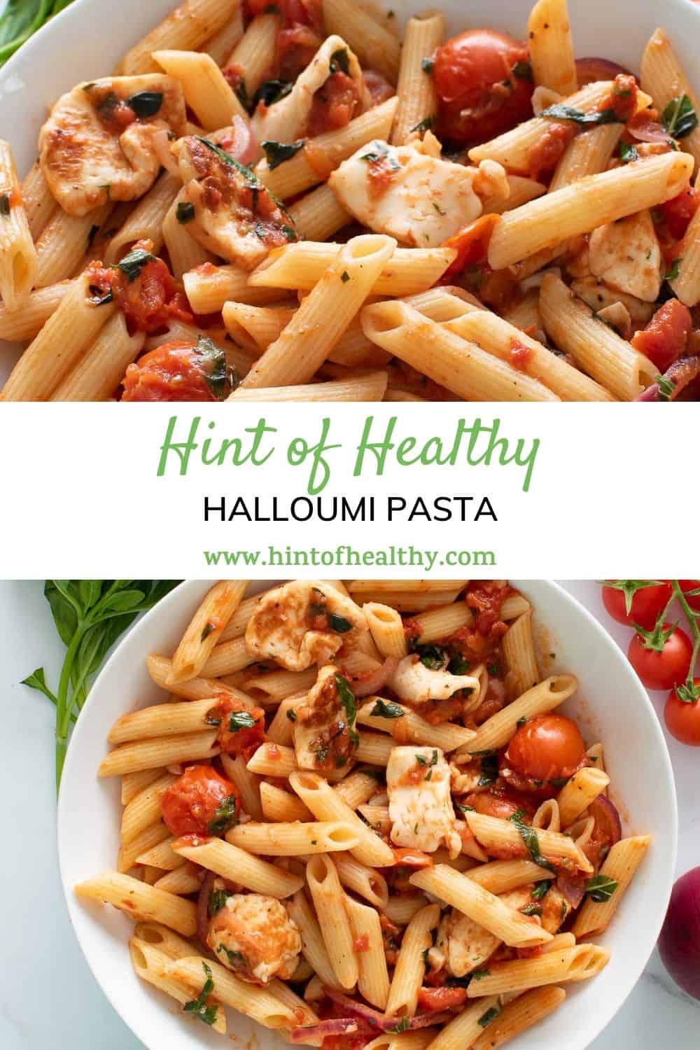 Easy Mediterranean Halloumi Pasta - Hint of Healthy