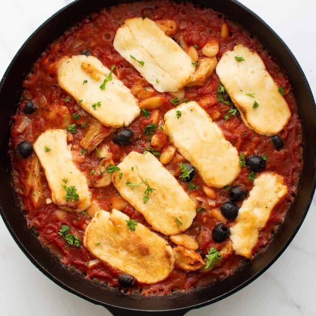 Baked Halloumi - Delicious Vegetarian Recipe - Hint of Healthy