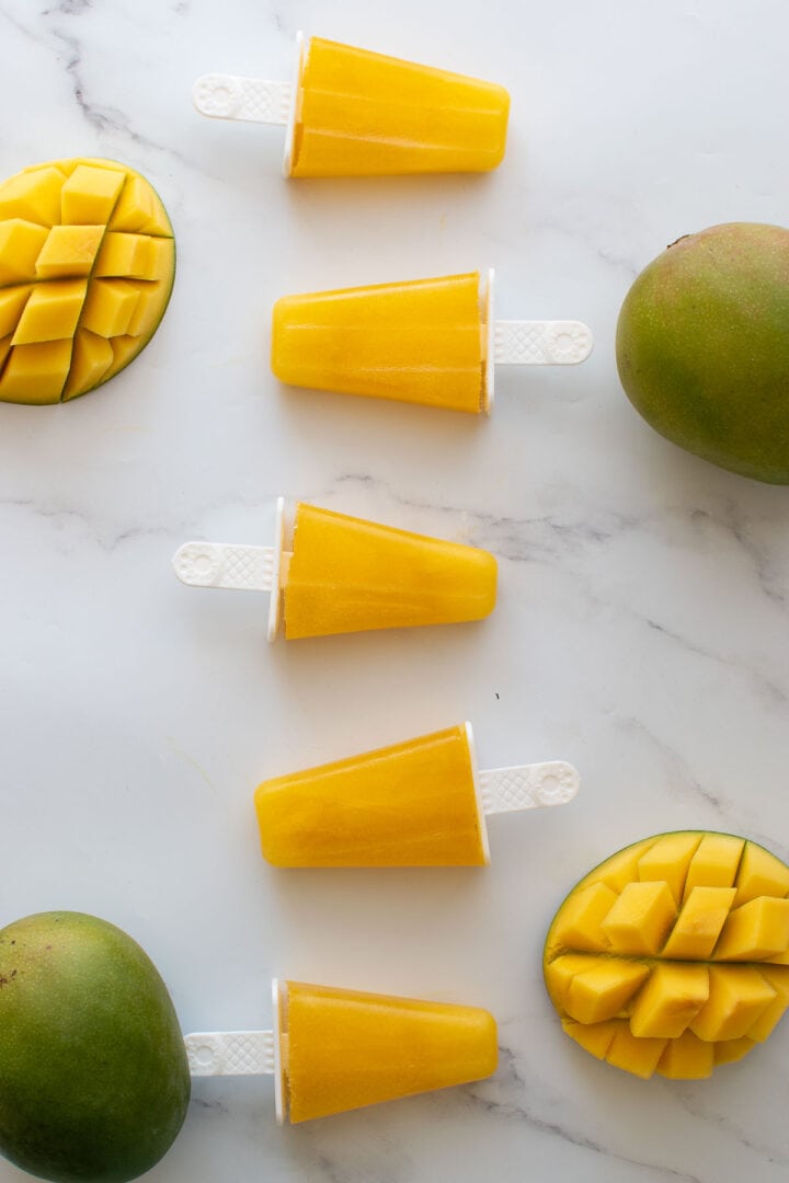 Mango Popsicles (Homemade & Delicious!) - Hint of Healthy