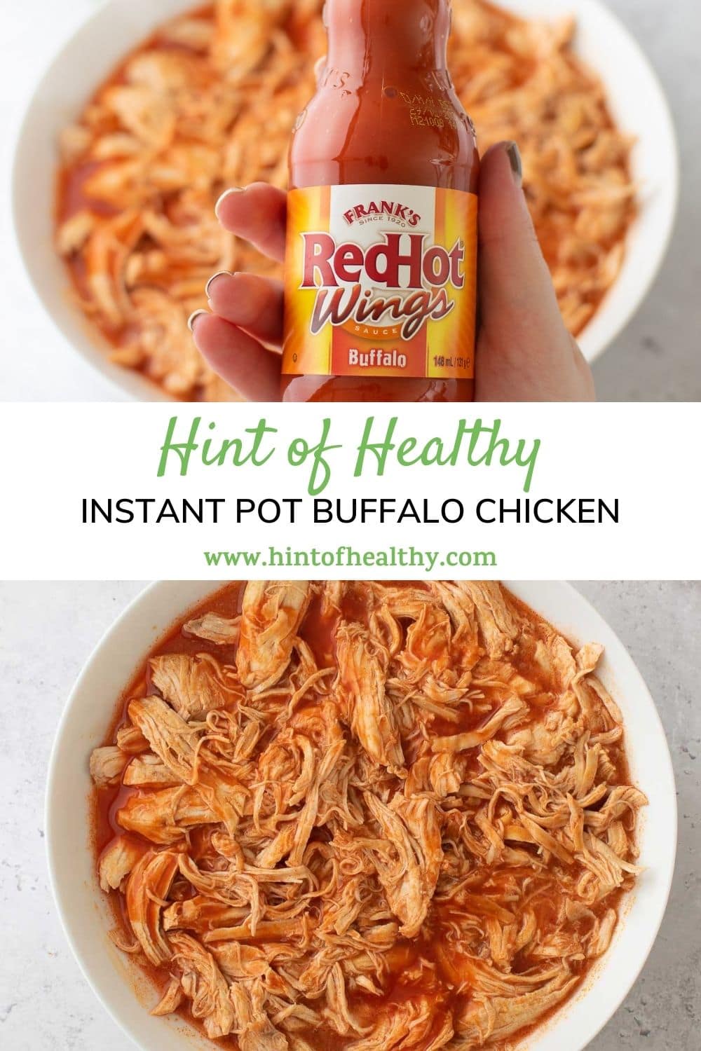 The BEST Instant Pot Buffalo Chicken - Hint of Healthy