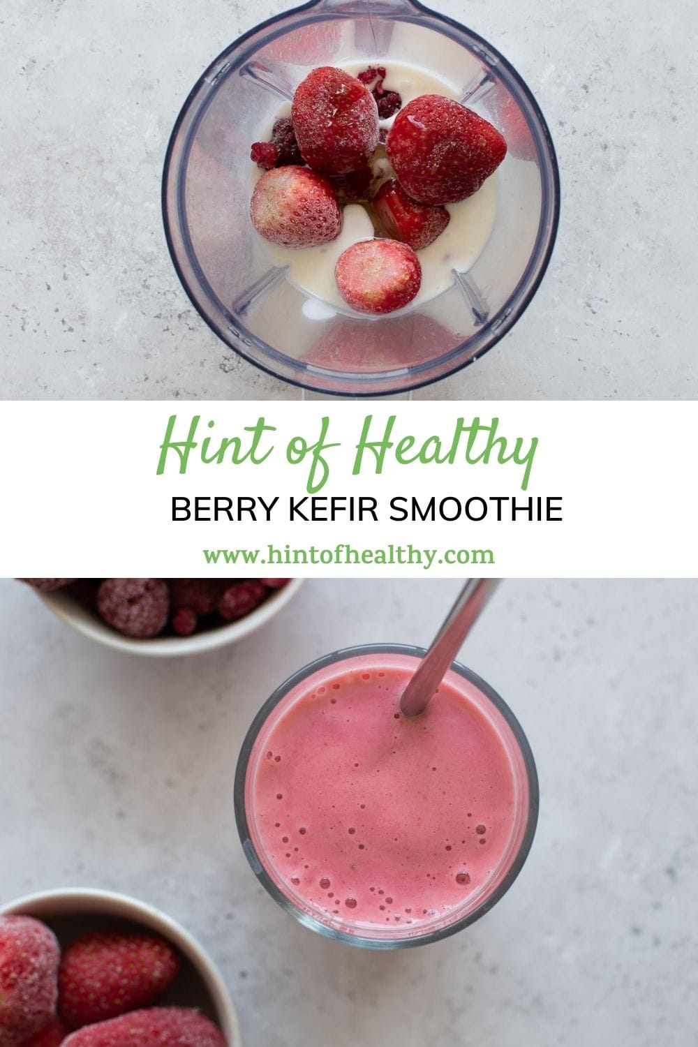 Berry Kefir Smoothie (So Easy!) - Hint of Healthy