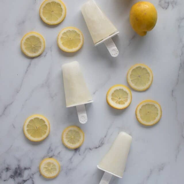 Lemonade Popsicles (Only 3 Ingredients!) - Hint of Healthy