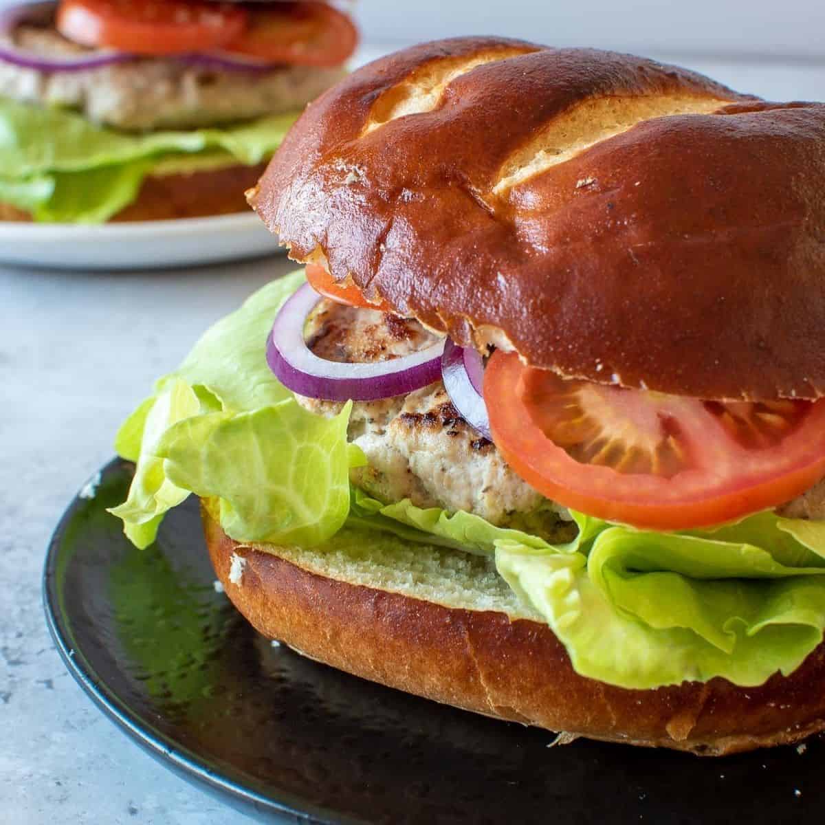 The BEST Pork and Apple Burgers! | Hint of Healthy