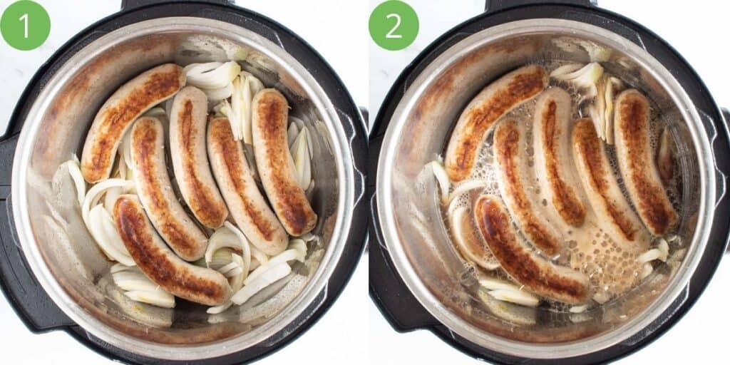 Instant Pot Brats (Beer Boiled Bratwurst) - Hint of Healthy