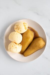 Brandied Pears - Easy Pear Dessert Recipe - Hint of Healthy