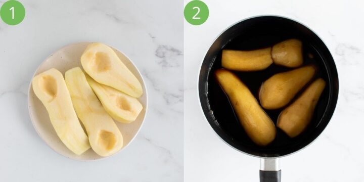 Brandied Pears - Easy Pear Dessert Recipe - Hint of Healthy