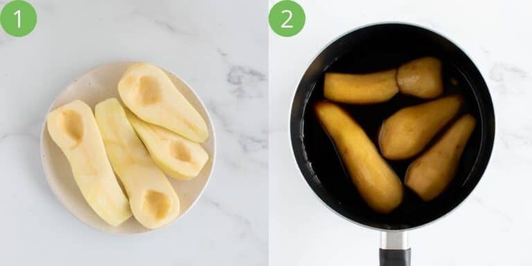 Brandied Pears - Easy Pear Dessert Recipe - Hint of Healthy