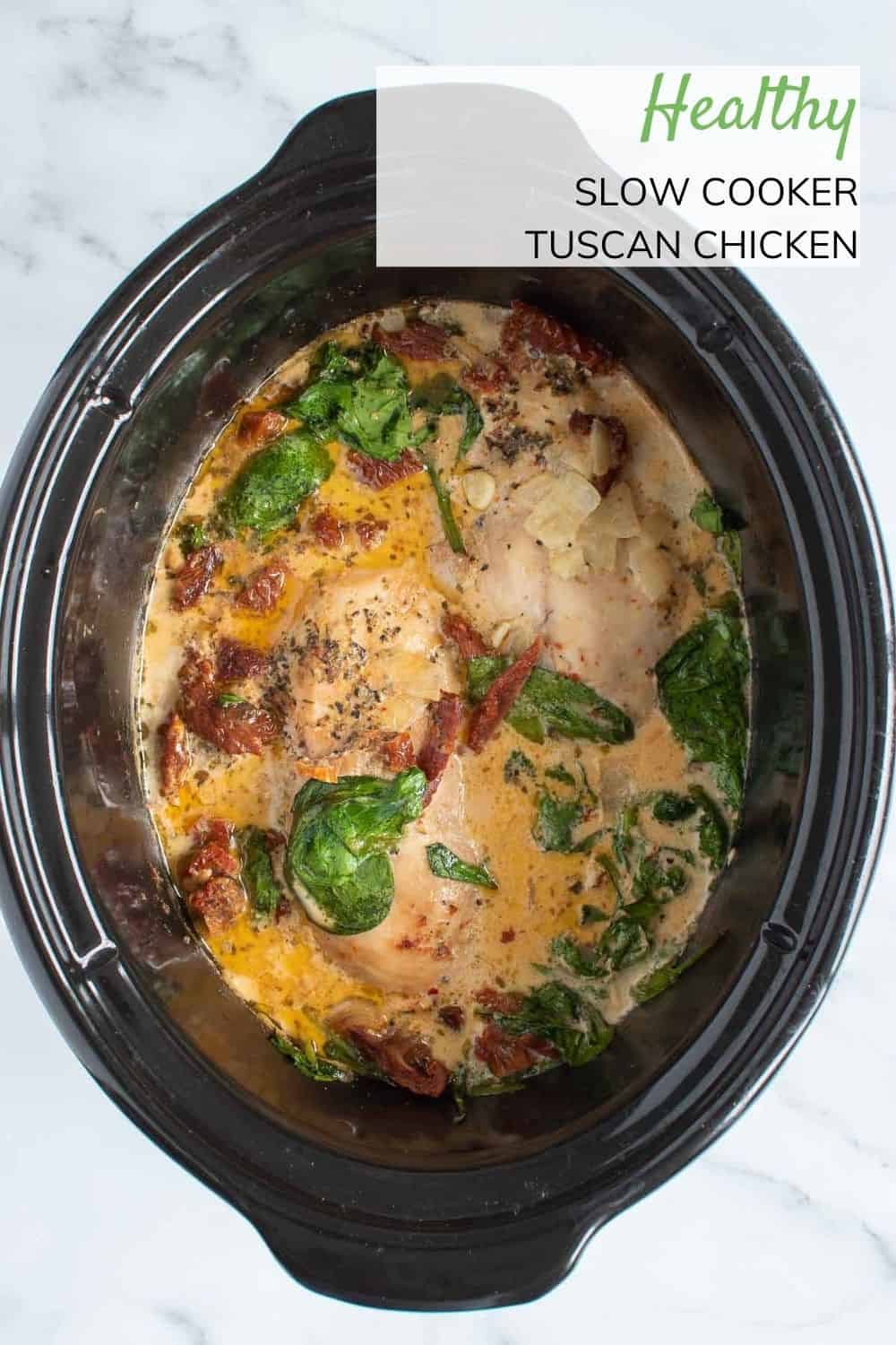 Slow Cooker Tuscan Chicken Recipe - Hint of Healthy