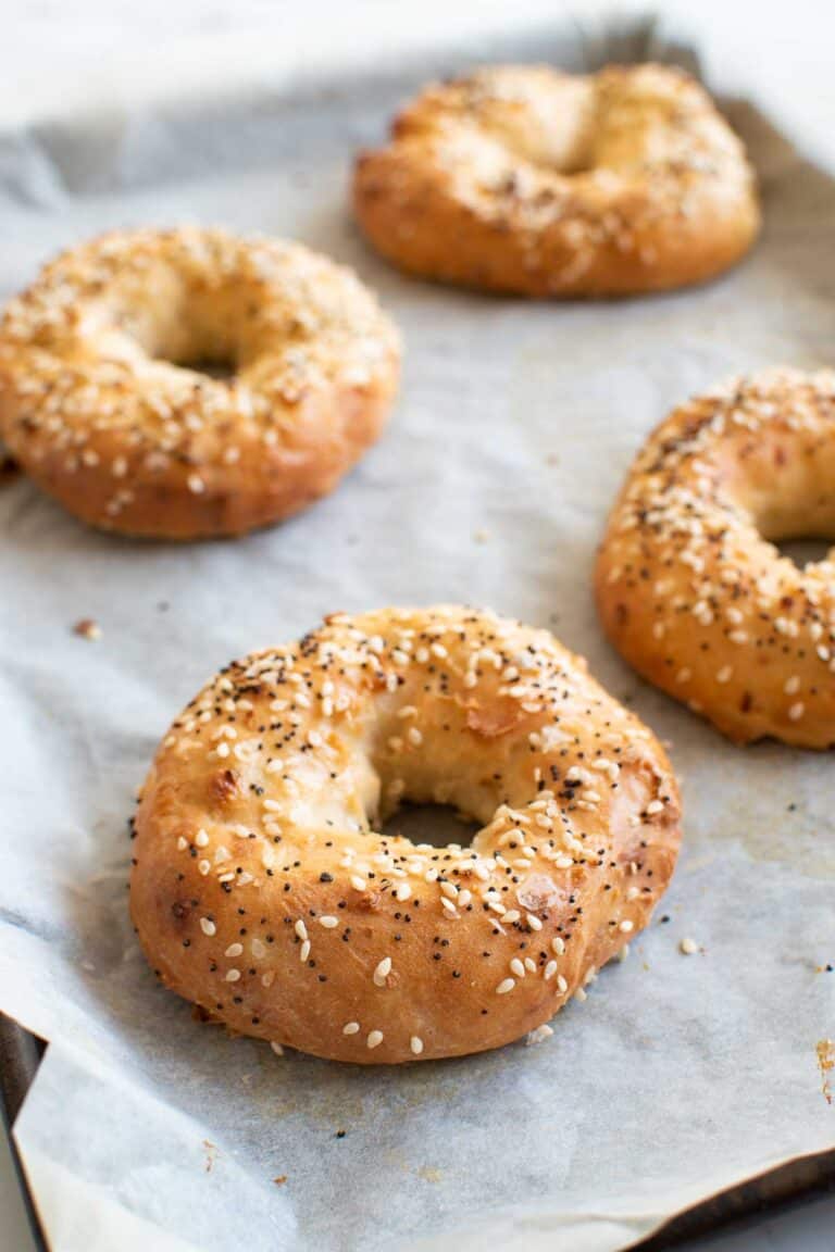 3 Ingredient Bagels - So Easy! - Hint of Healthy