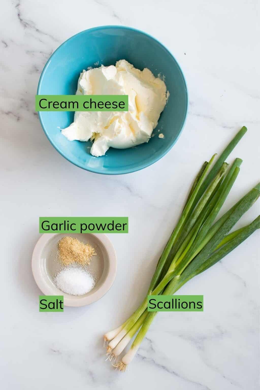 Scallion Cream Cheese Bagel Spread Recipe - Hint of Healthy