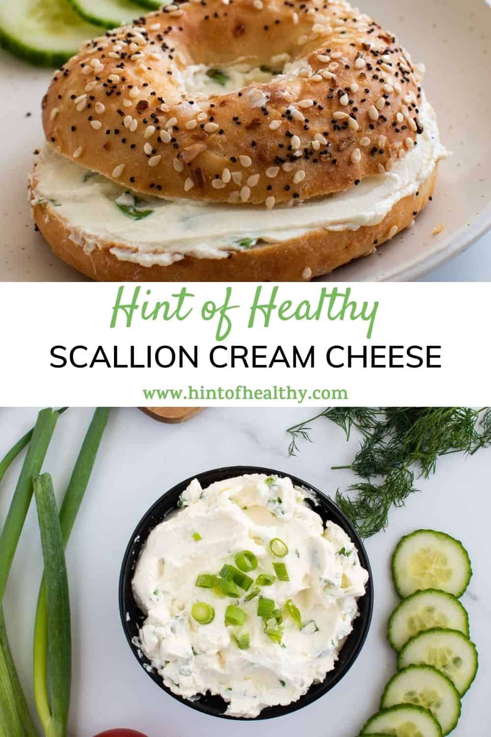 Scallion Cream Cheese Bagel Spread Recipe - Hint of Healthy