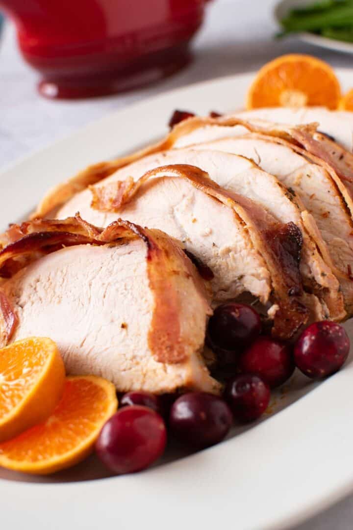 Bacon Wrapped Turkey Breast Recipe - Hint of Healthy